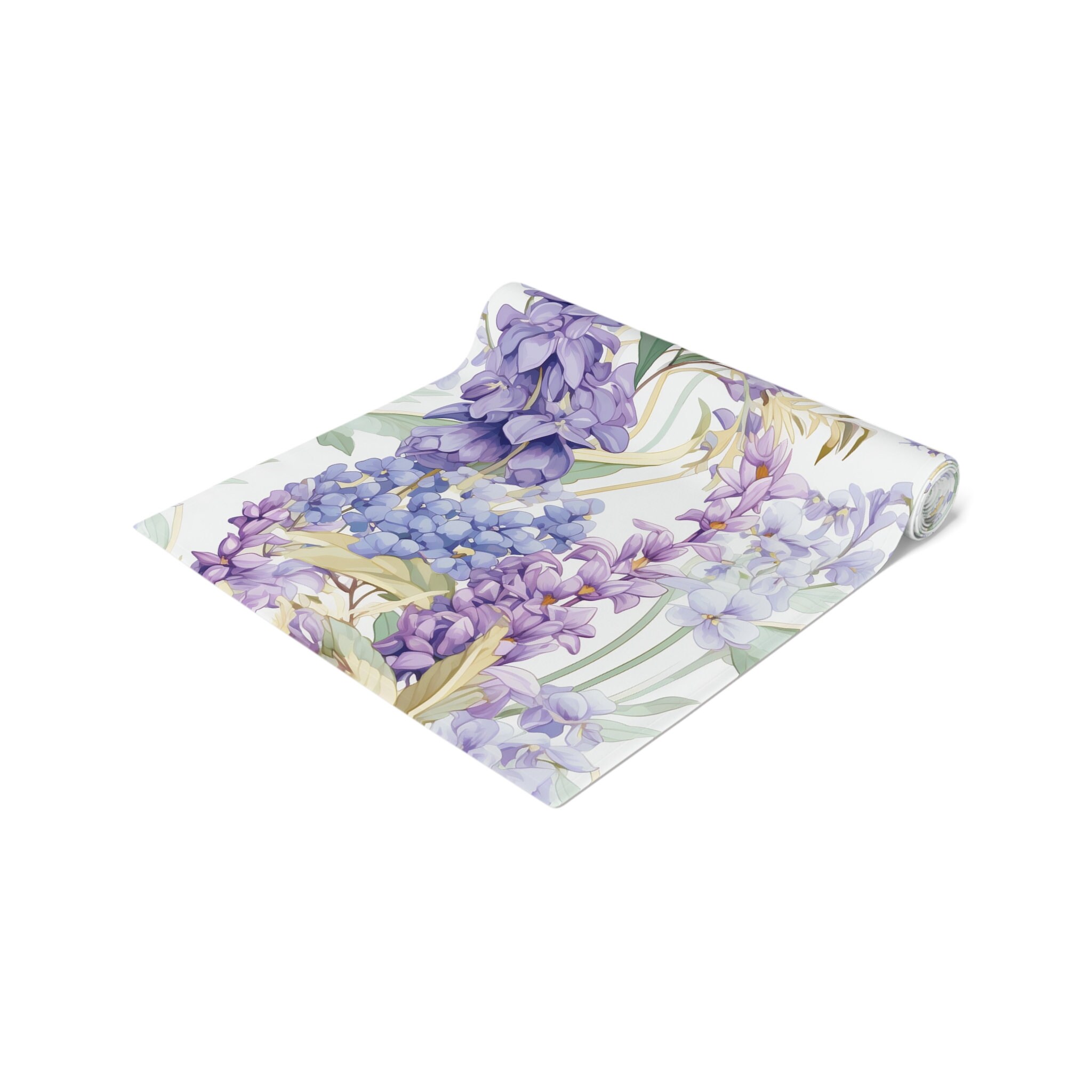 Lavender Floral Table Runner, Whimsical Summer Flowers Design, Ideal ...