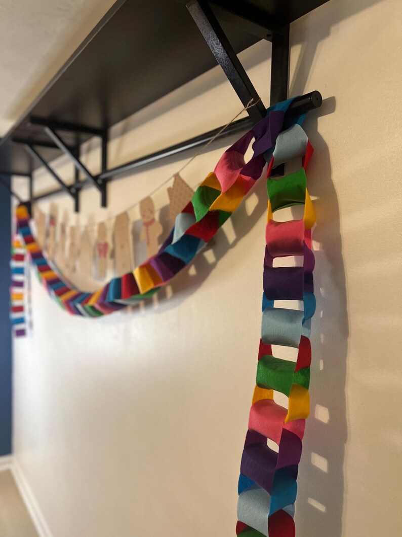 Festive Chunky XL Felt “paper” Chain - Etsy