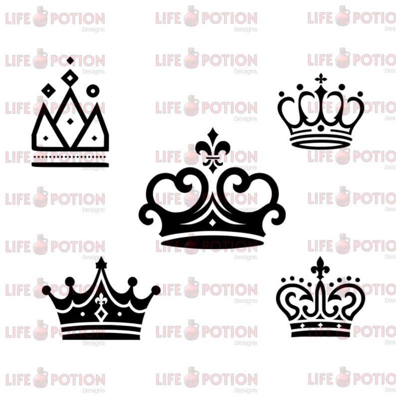 Royal Crown SVG Bundle 3, 56 Monograms Templates in SVG and PNG Format ...