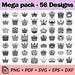 Royal Crown SVG Bundle 3, 56 Monograms Templates in SVG and PNG Format ...