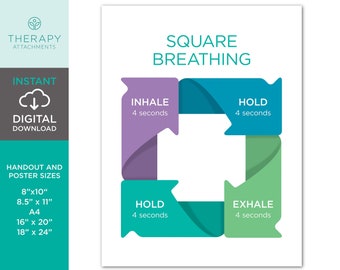 Calming Wall Art Breathing Printable Poster - Etsy