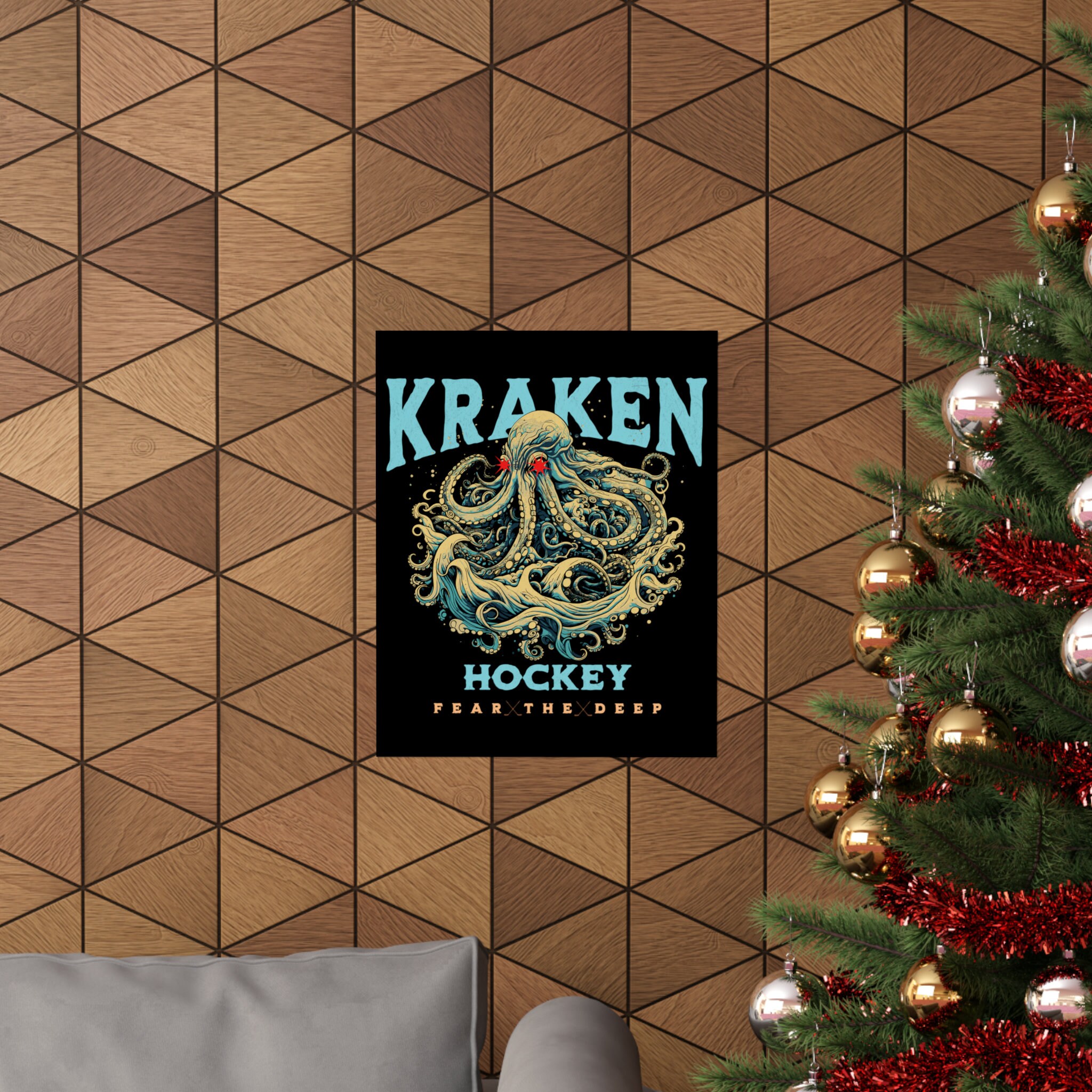 Seattle Kraken Poster Wall Art for Home Decor Custom Kraken Poster ...