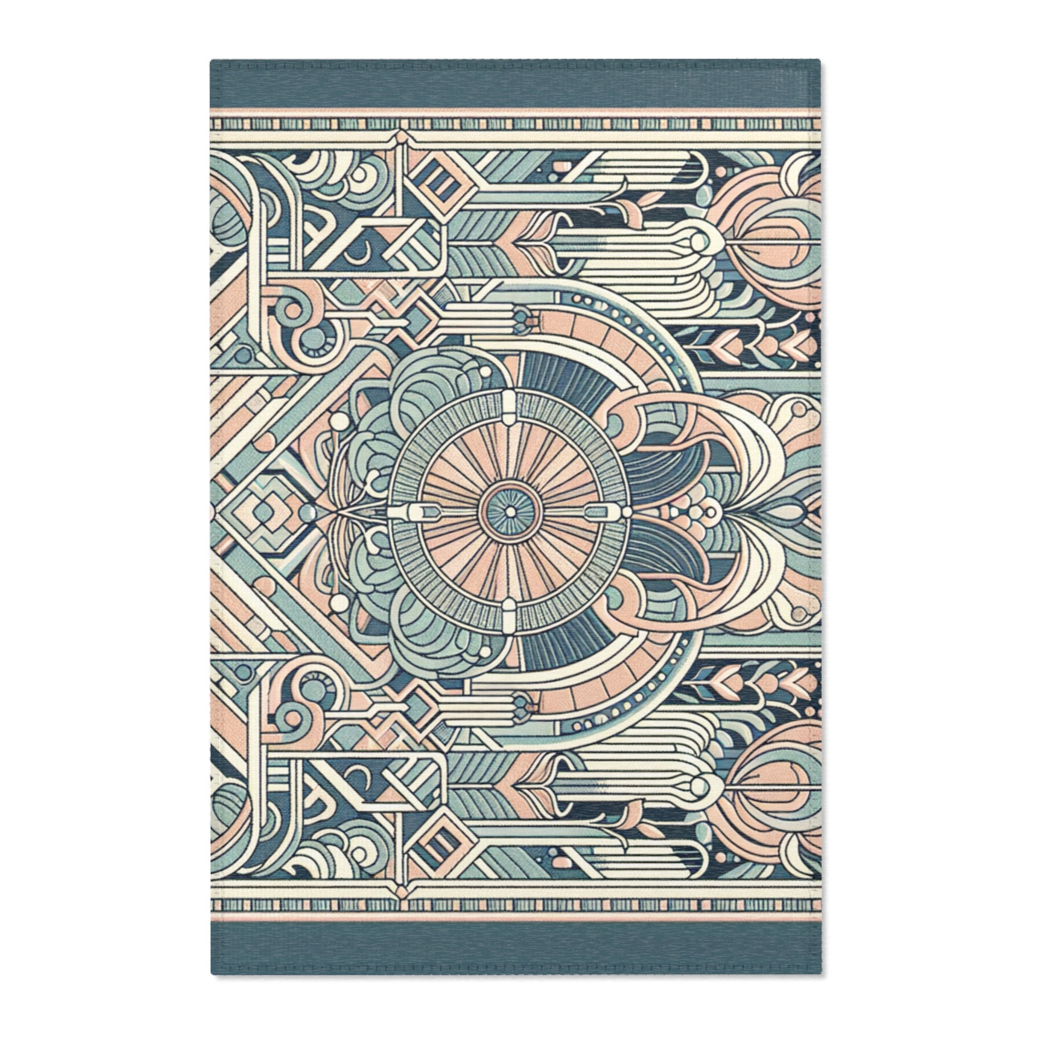 Area Rug Art Deco Inspired Vintage Pastel Rug Gift for Art Deco Lover ...