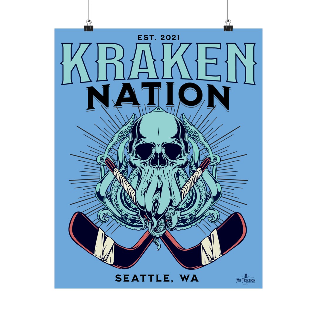 Seattle Kraken Poster: Kraken Nation Wall Art - Etsy