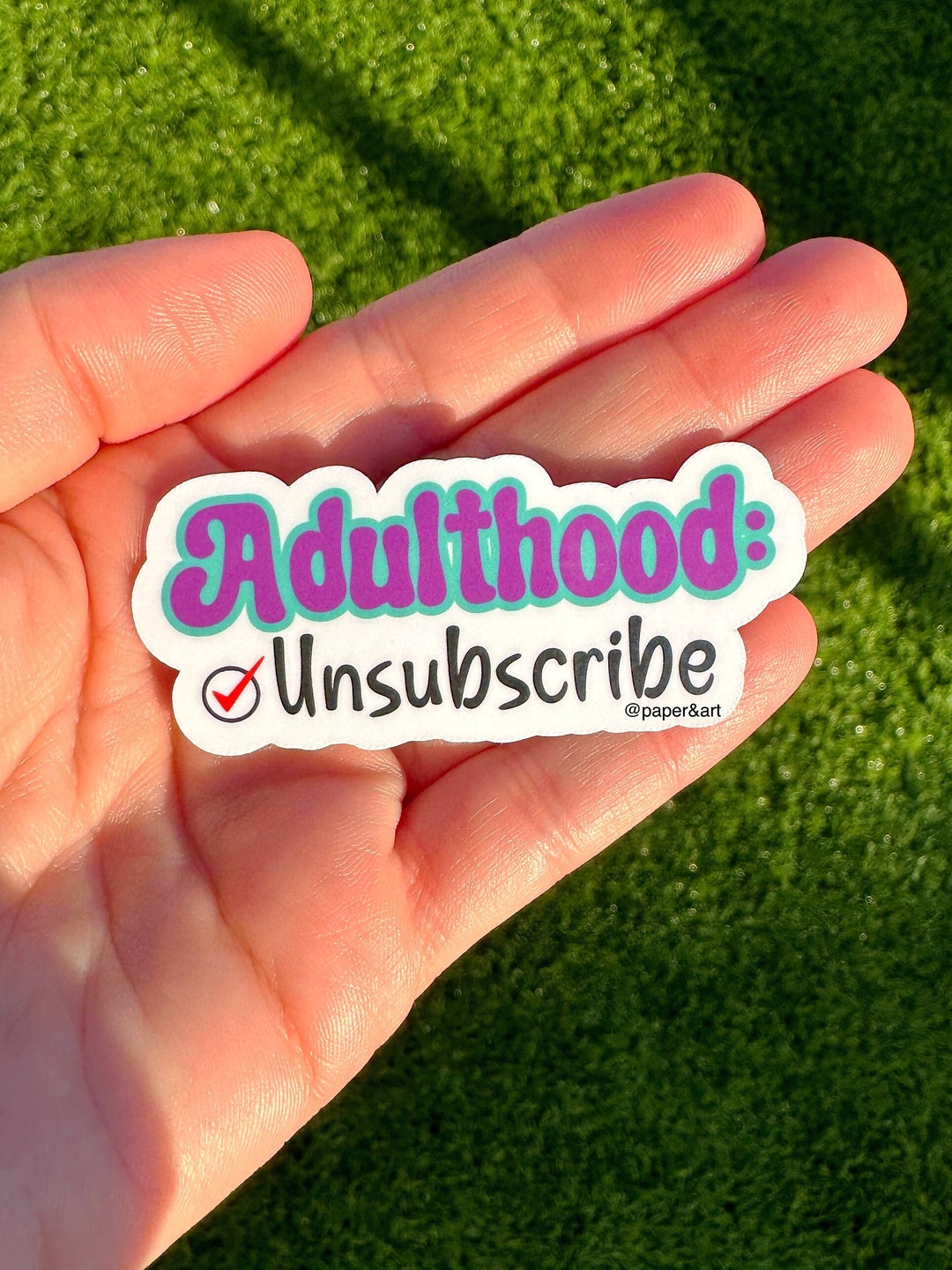 Adulthood Unsubscribe Sticker/adulting Sticker/water Resistant Sticker ...