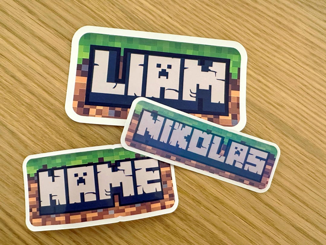 Custom Mine Game Style Sticker/video Game Sticker/holographic Die Cut ...