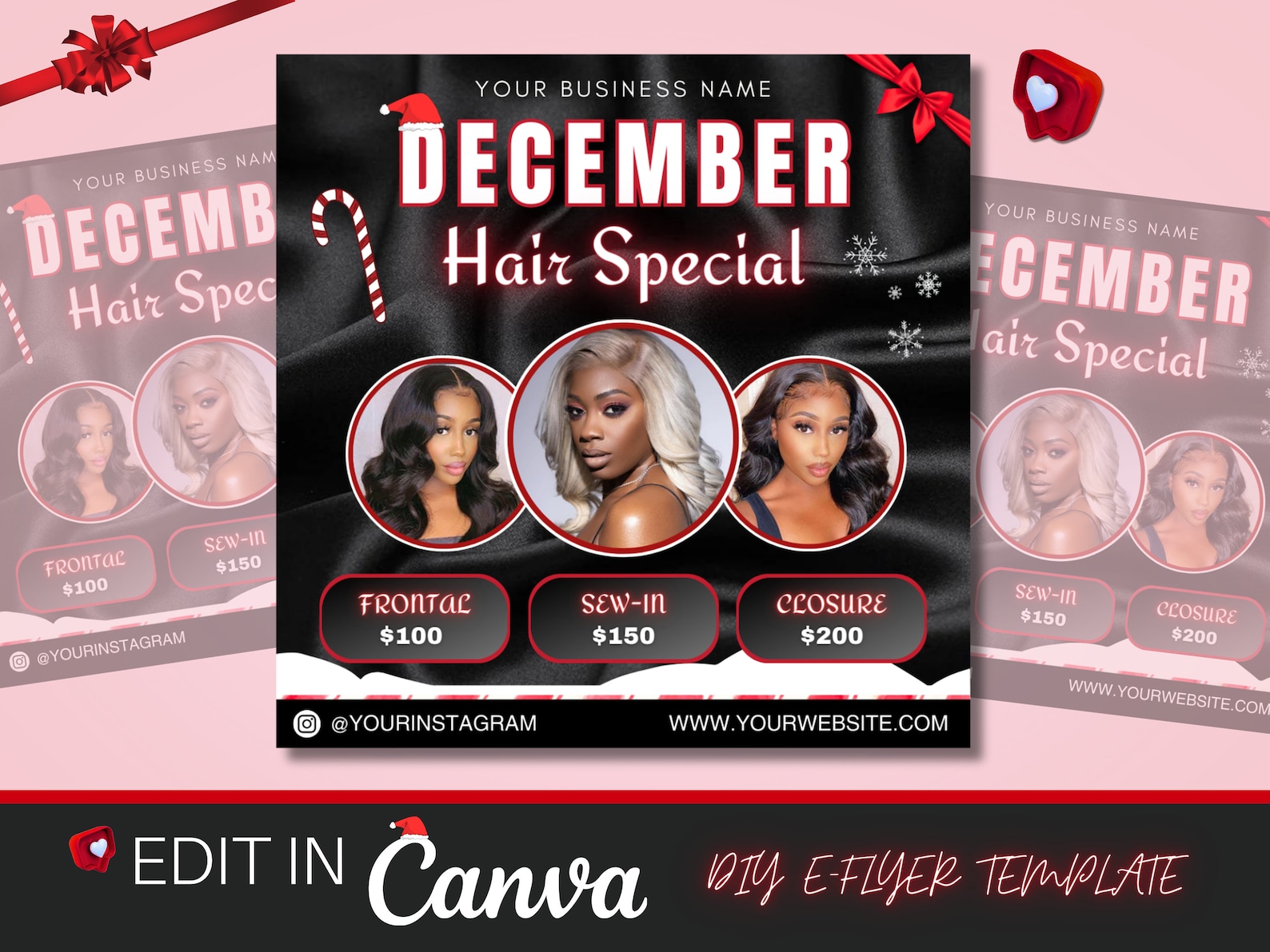 December Hair Specials, Christmas Hair Specials, Wig Install Special ...
