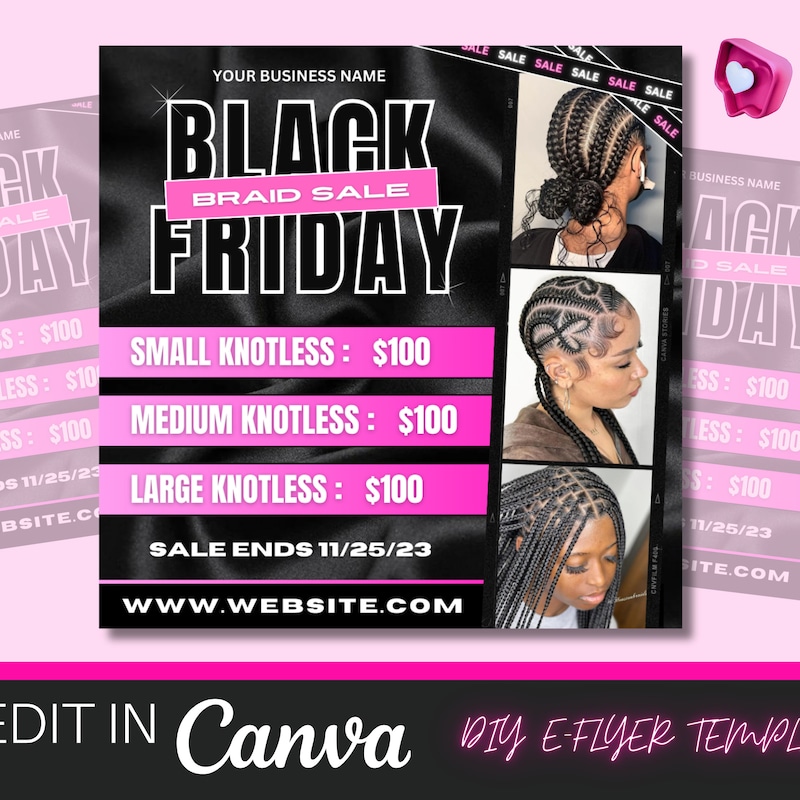 Black Friday Hair Ad - Etsy