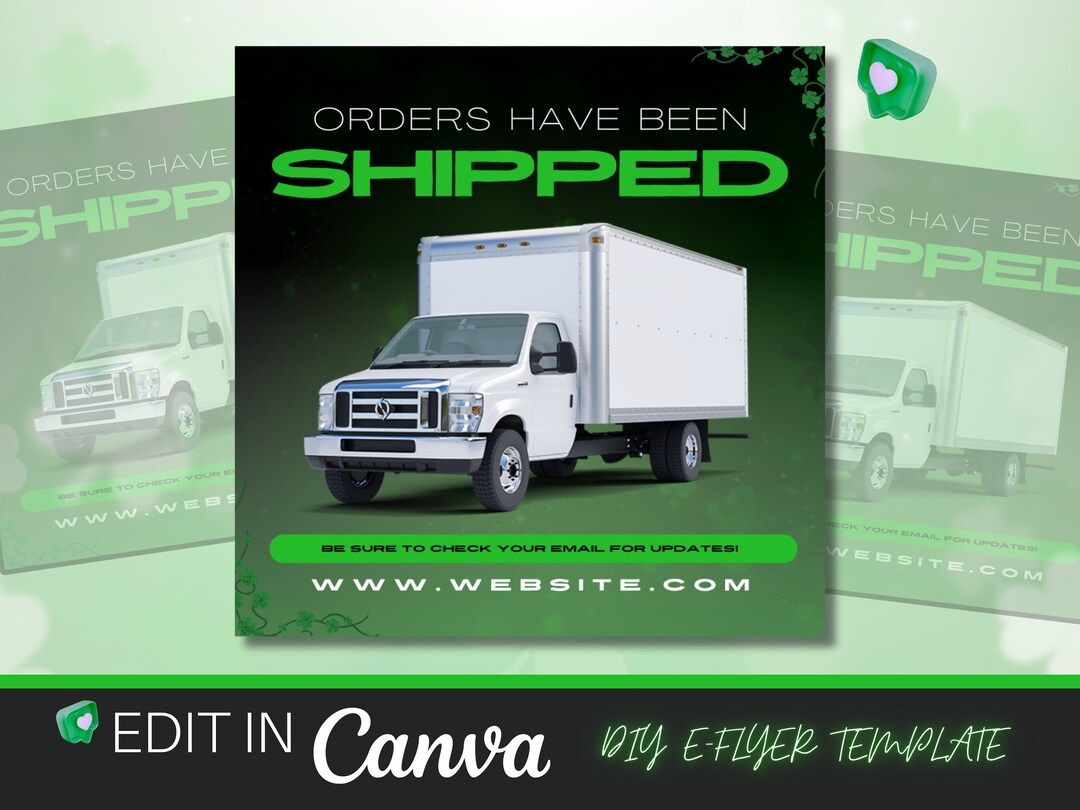 March Orders Have Been Shipped Flyer, Premade Business Social Media ...