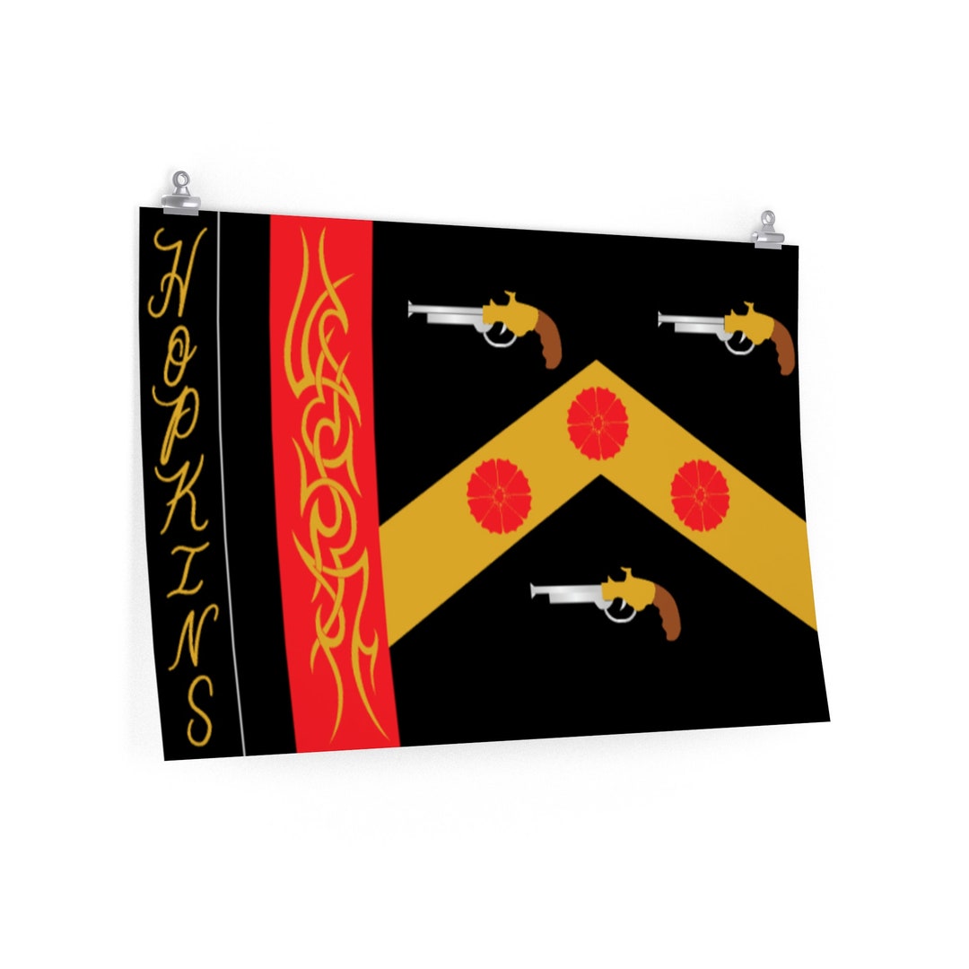 Hopkins Family Crest Poster - Etsy