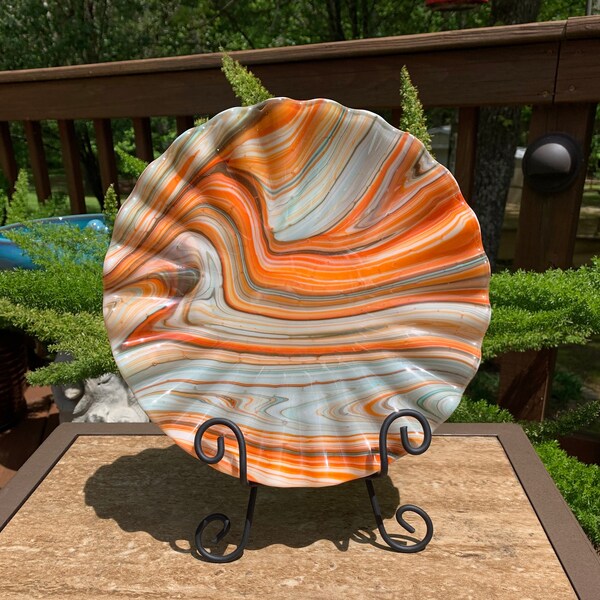 Fused Glass Plate - Etsy