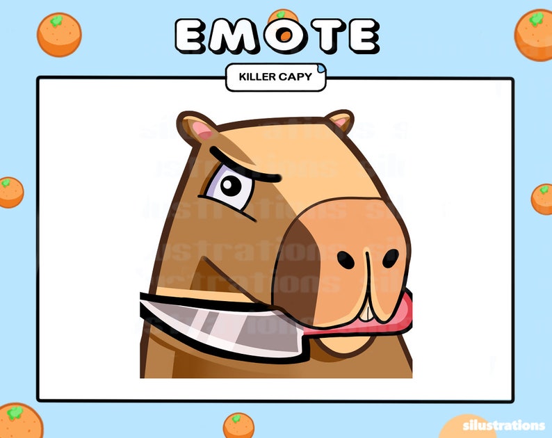 Killer Angry Capybara Capybara With Knige Emote for Twitch, Discord and ...
