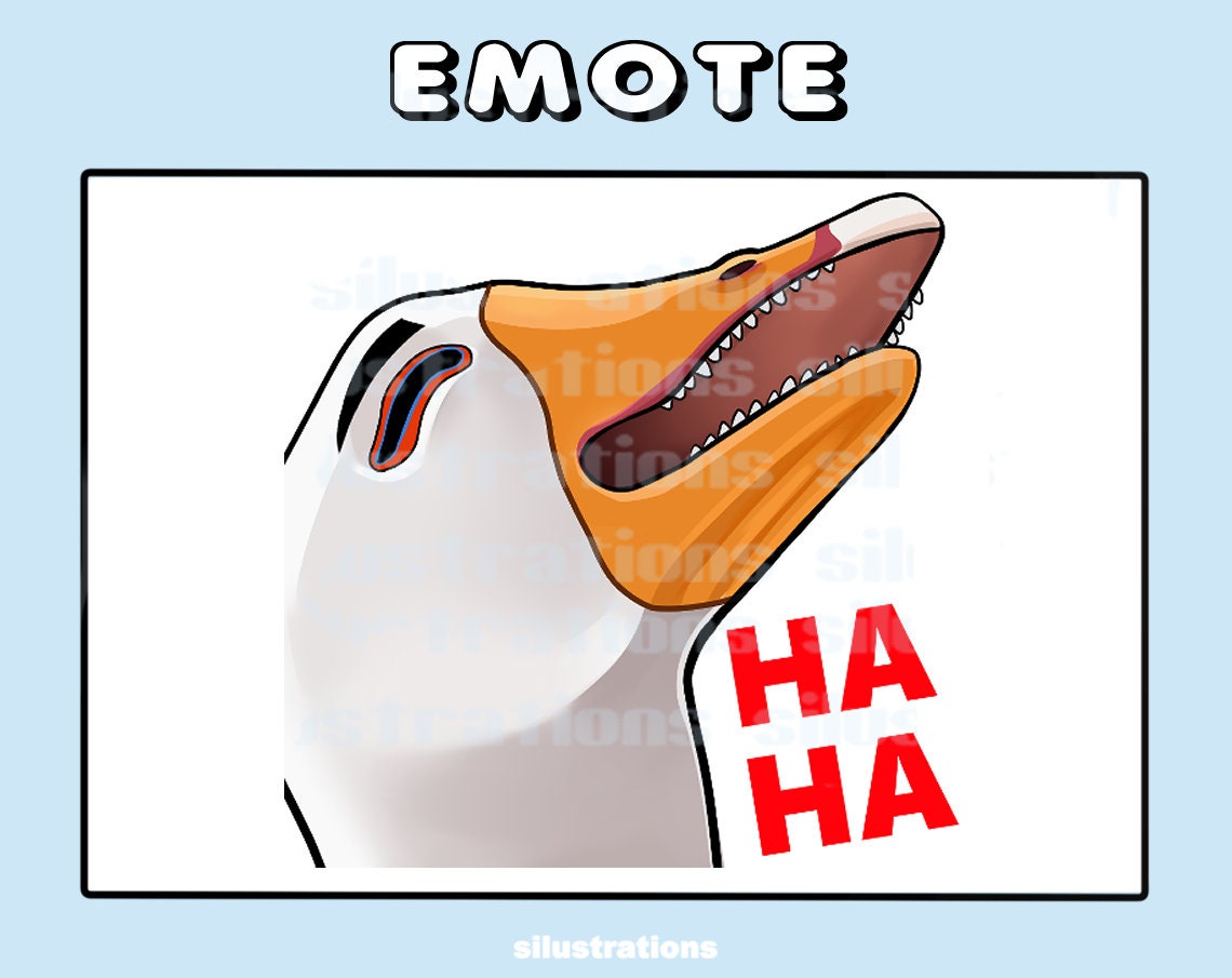 Laughing Goose Twitch Emote / Happy Laugh Lol Haha Goose Emote for ...