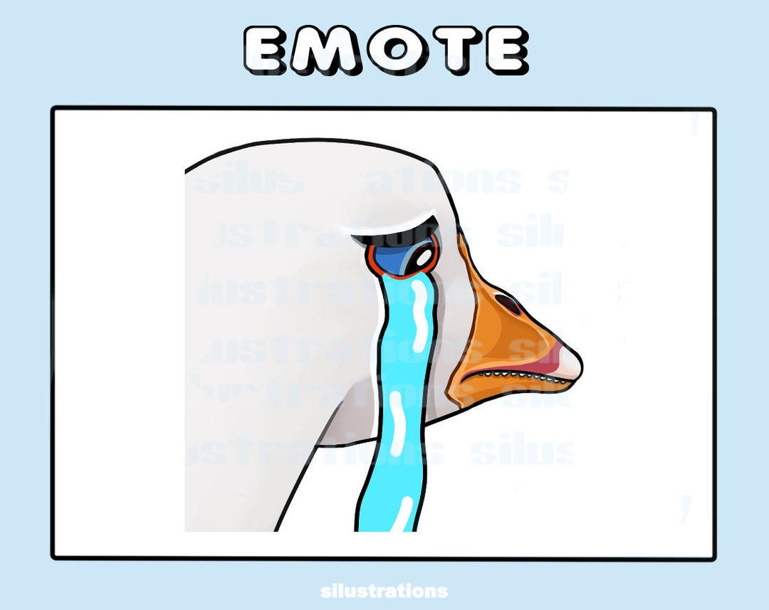 Sad Goose Twitch Emote / Sad Goose Crying Cry Emote for Twitch, Youtube, Discord / Funny, Cute ...