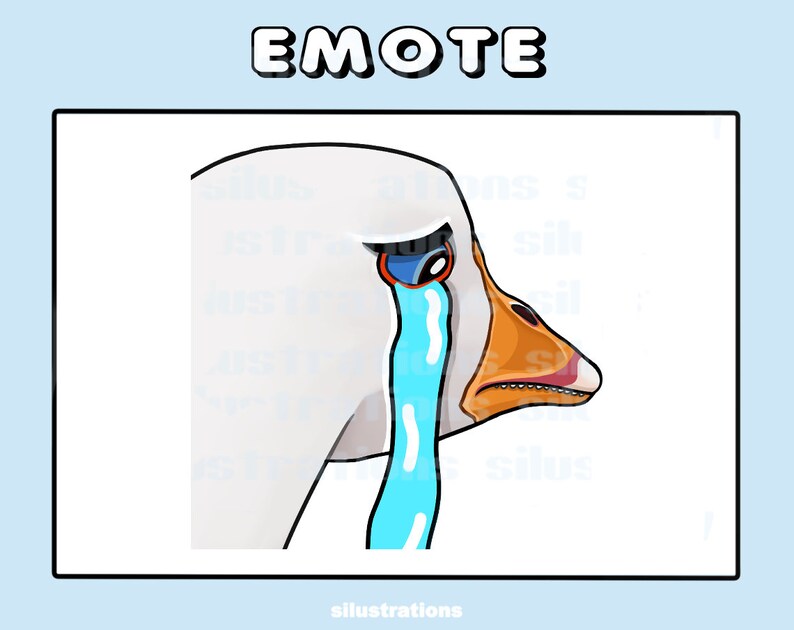 Sad Goose Twitch Emote / Sad Goose Crying Cry Emote for Twitch, Youtube ...