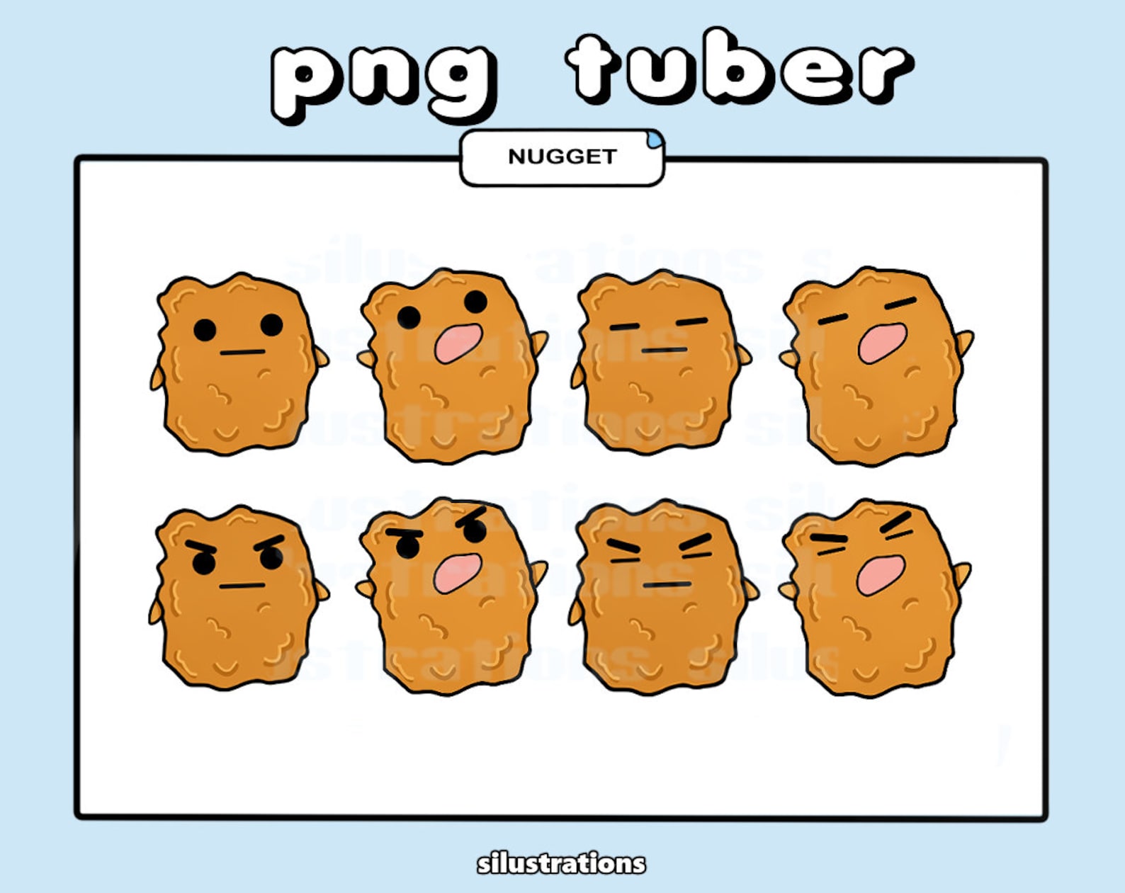 Pngtuber - Chicken Nugget | Chibi | Cute | Kawaii | Twitch | Youtube ...