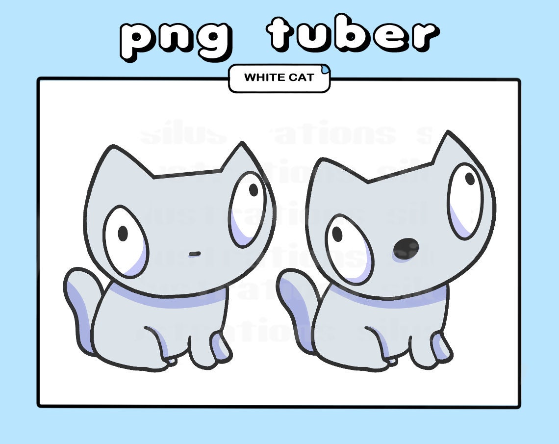 Pngtuber - White Cat | Chibi | Cute | Cat Tuber | Twitch | Youtube ...
