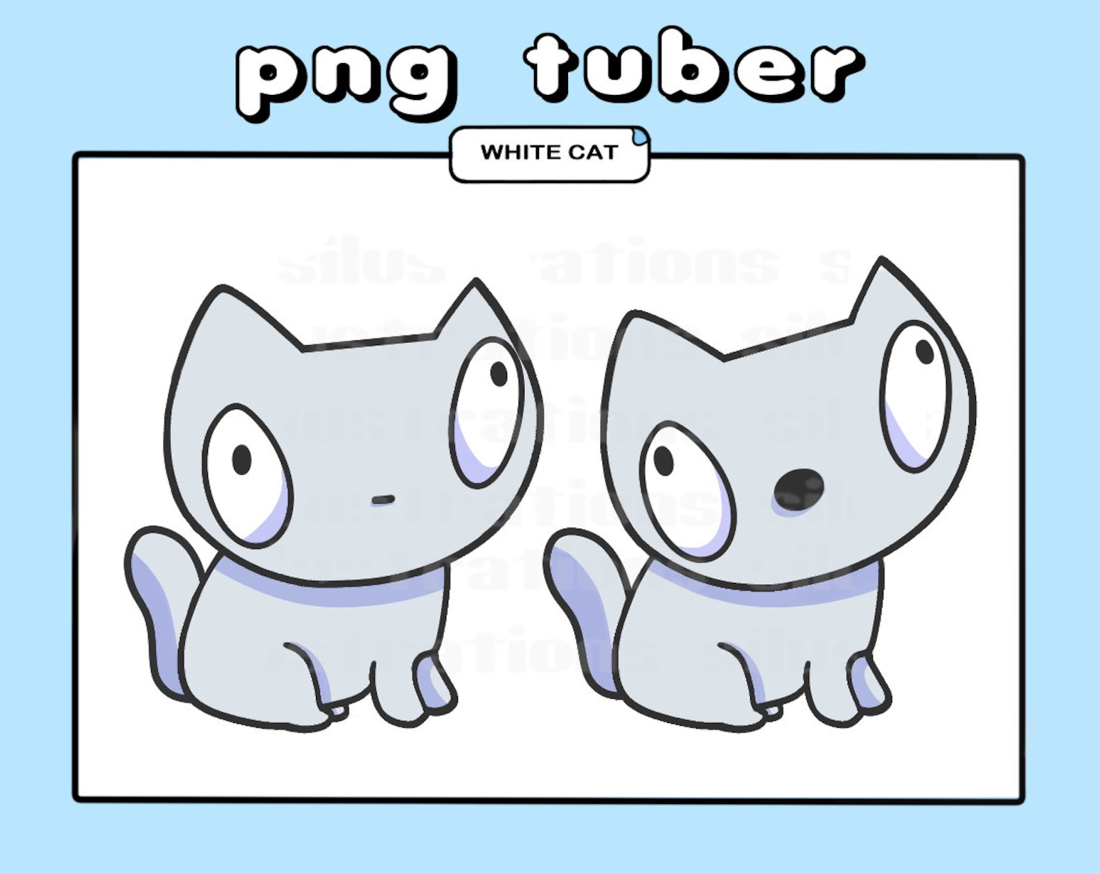 Pngtuber - White Cat | Chibi | Cute | Cat Tuber | Twitch | Youtube ...