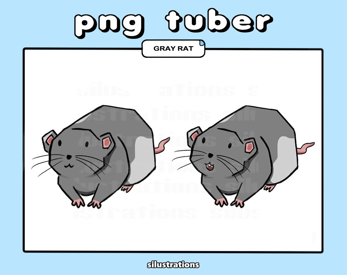 Pngtuber - Rat | Chibi | Stream Pet | Cute | Twitch | Youtube | Avatar ...