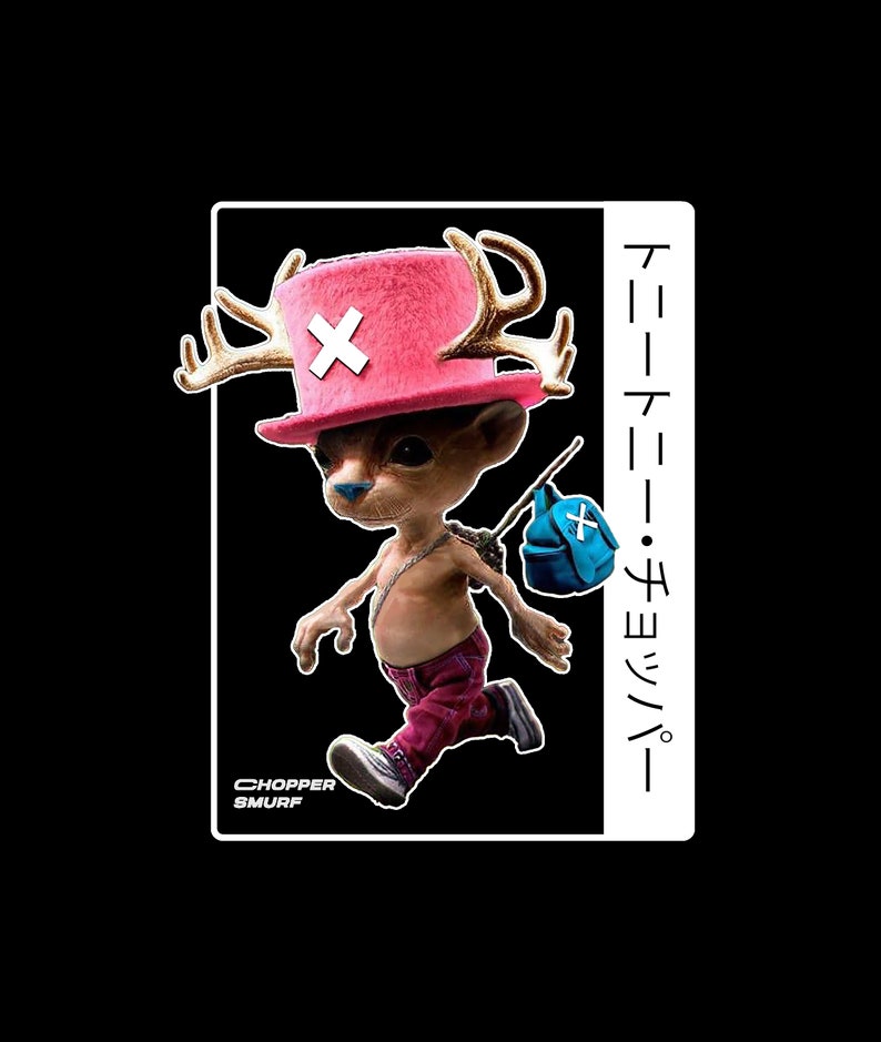 Chopper Smurf Cat Version Design - Etsy