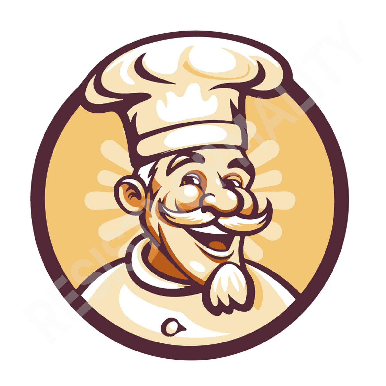 Happy Chef Logo SVG | Chef Tools Svg | Chef Svg | Restaurant Logo SVG ...