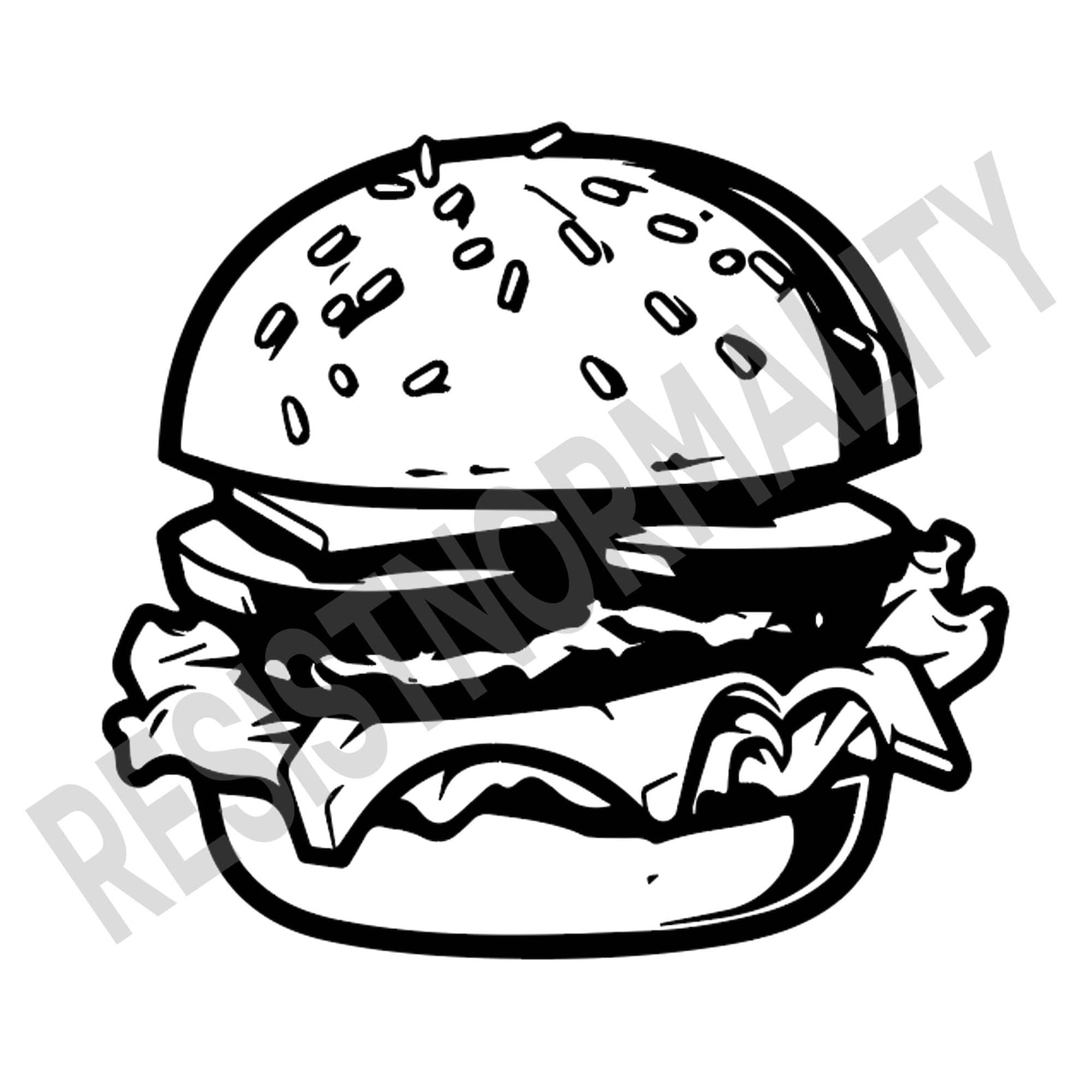 Burger Logo SVG - Sandwich Logo SVG - Restaurant Logo SVG - Cafe Logo ...