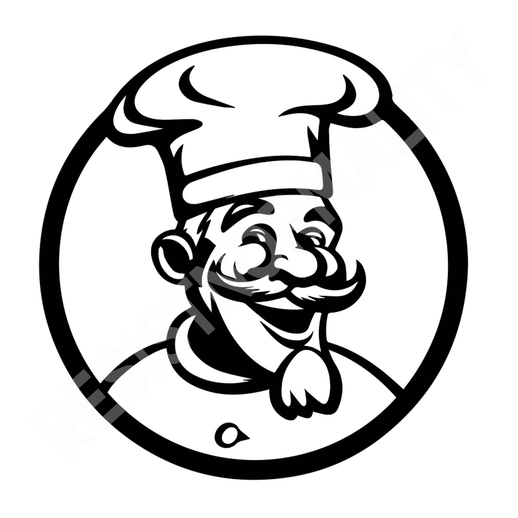 Happy Chef Logo SVG | Chef Tools Svg | Chef Svg | Restaurant Logo SVG ...