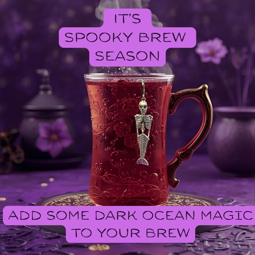 Mermaid Skeleton Tea Infuser: Gothic Loose Leaf Strainer - Etsy