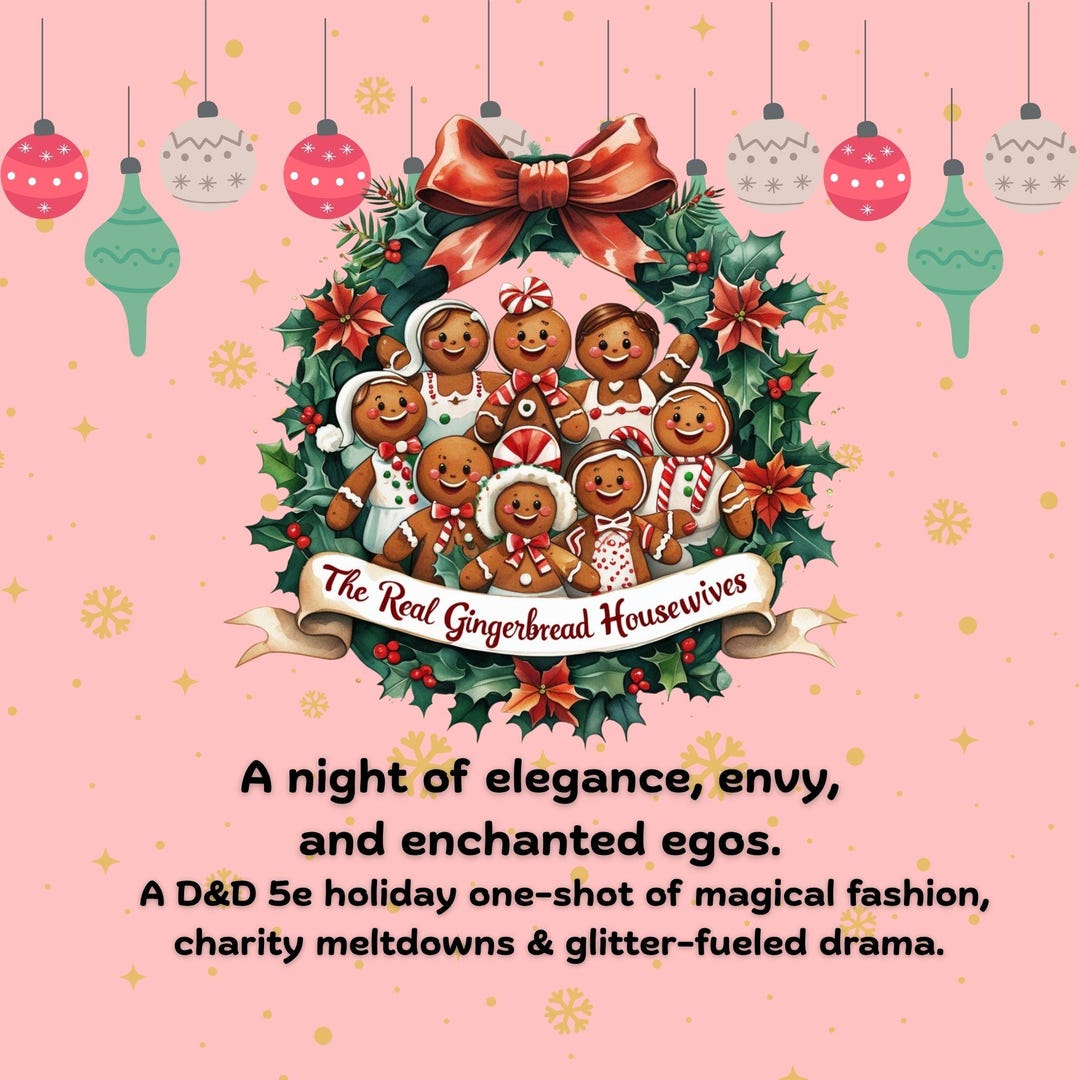 5e Holiday Dnd One-shot: Gingerbread Housewives Charity Gala (PDF ...