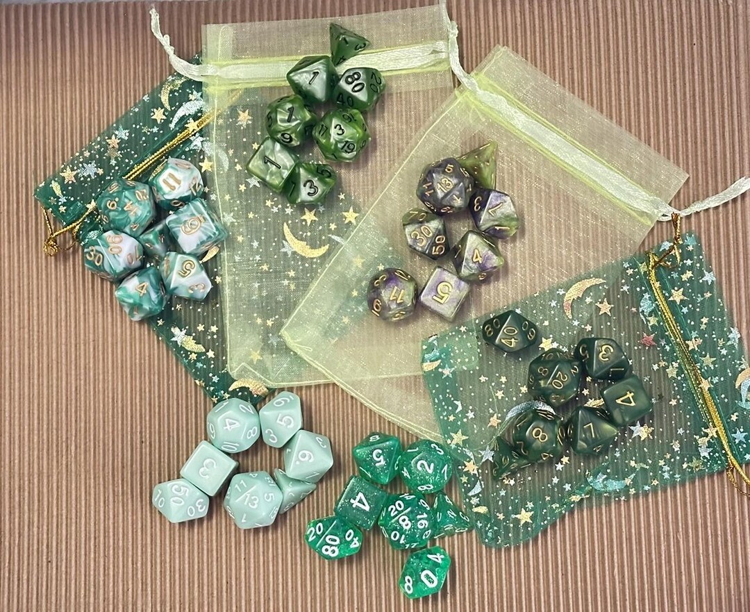 March Mystery Dice Blind Bag 7pc Polyhedral Mystery Dice Dnd Dice Set ...