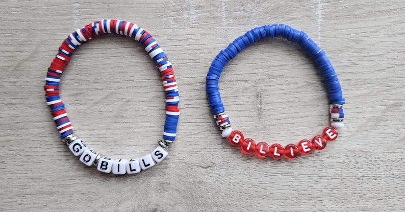 716 Buffalo Go Bills Billieve Inspired Bracelet Set - Etsy