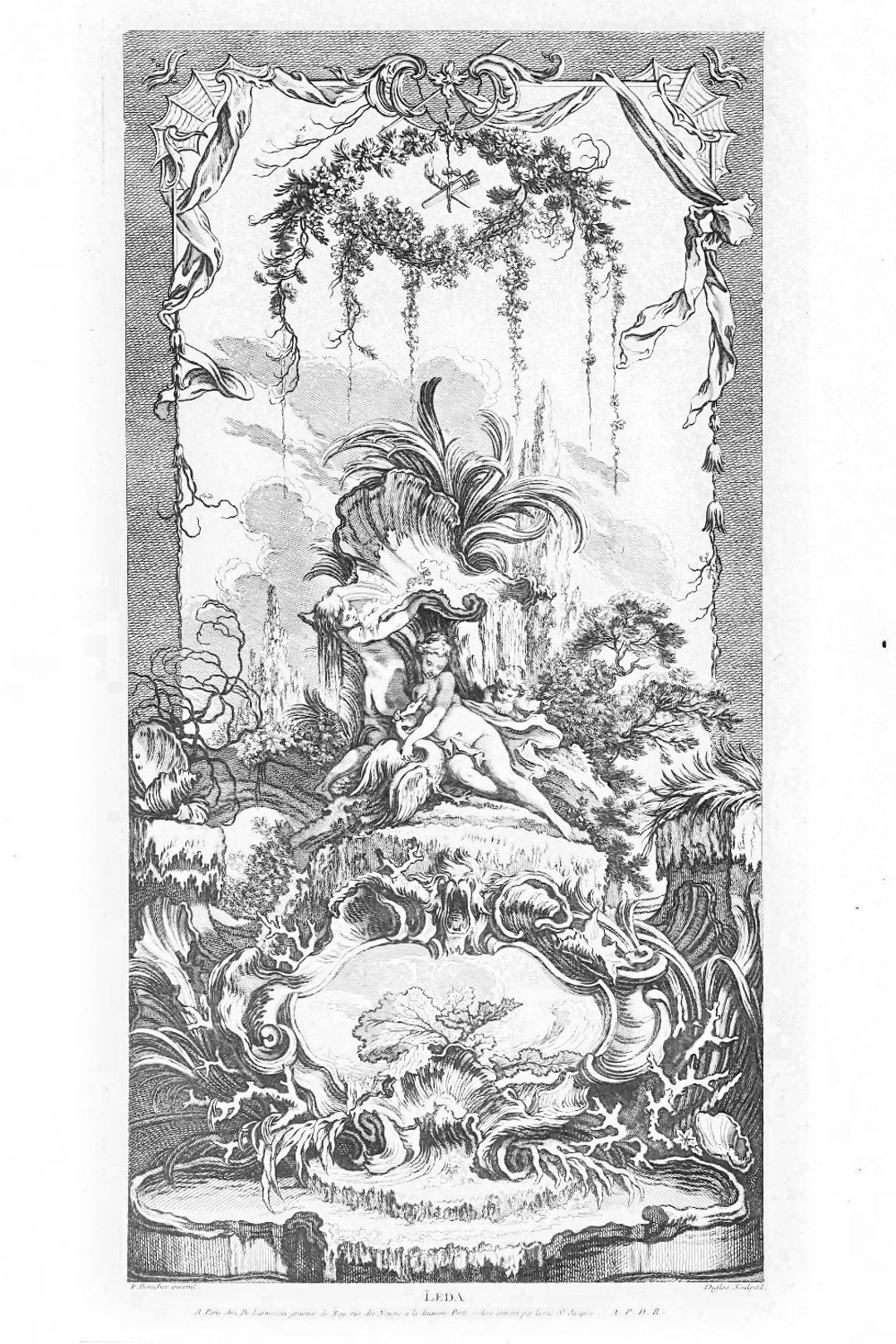 1700s Rococo Engraving Art Print - Etsy