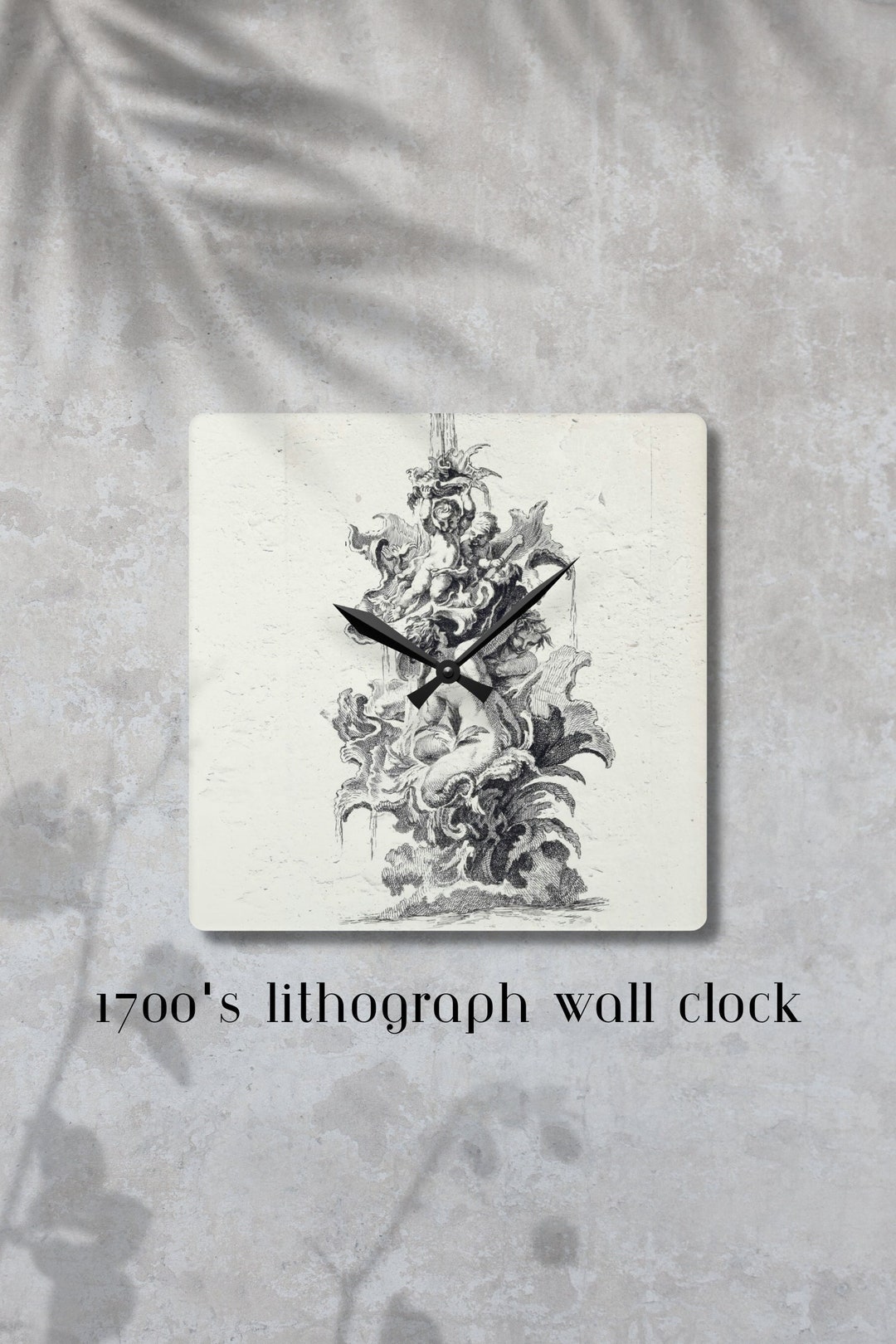1800s Rococo Engraving Wall Clock Decor - Etsy