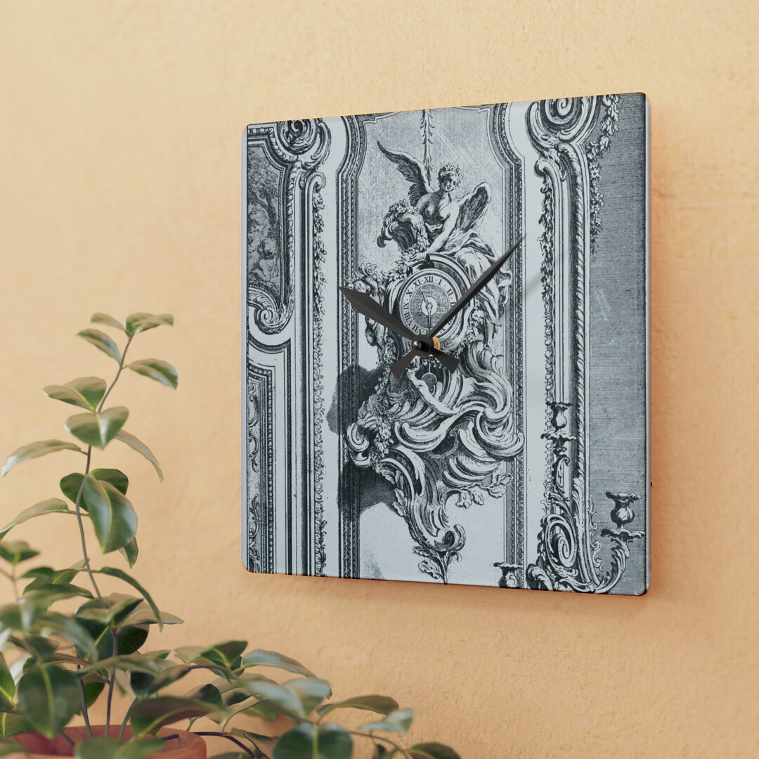 1700s French Engraving Wall Clock Baroque Decor - Etsy