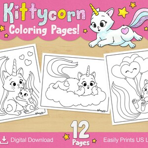 kittycorn printable coloring pages