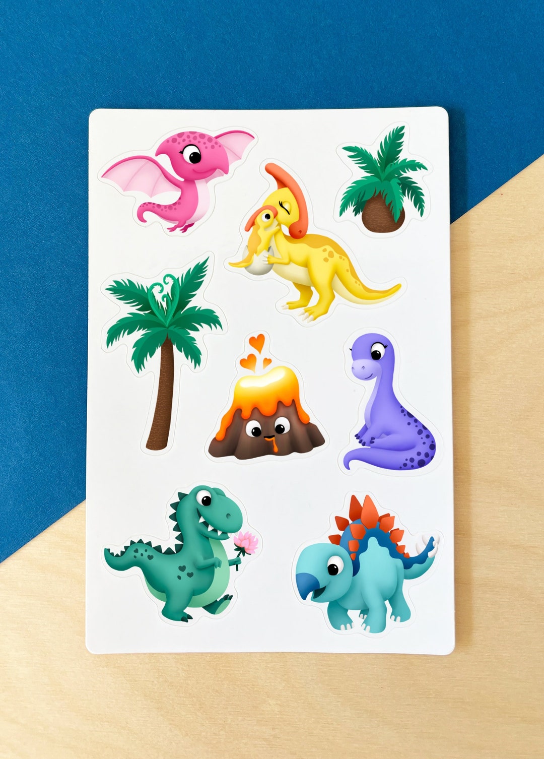 Dino Sticker Sheet - Etsy