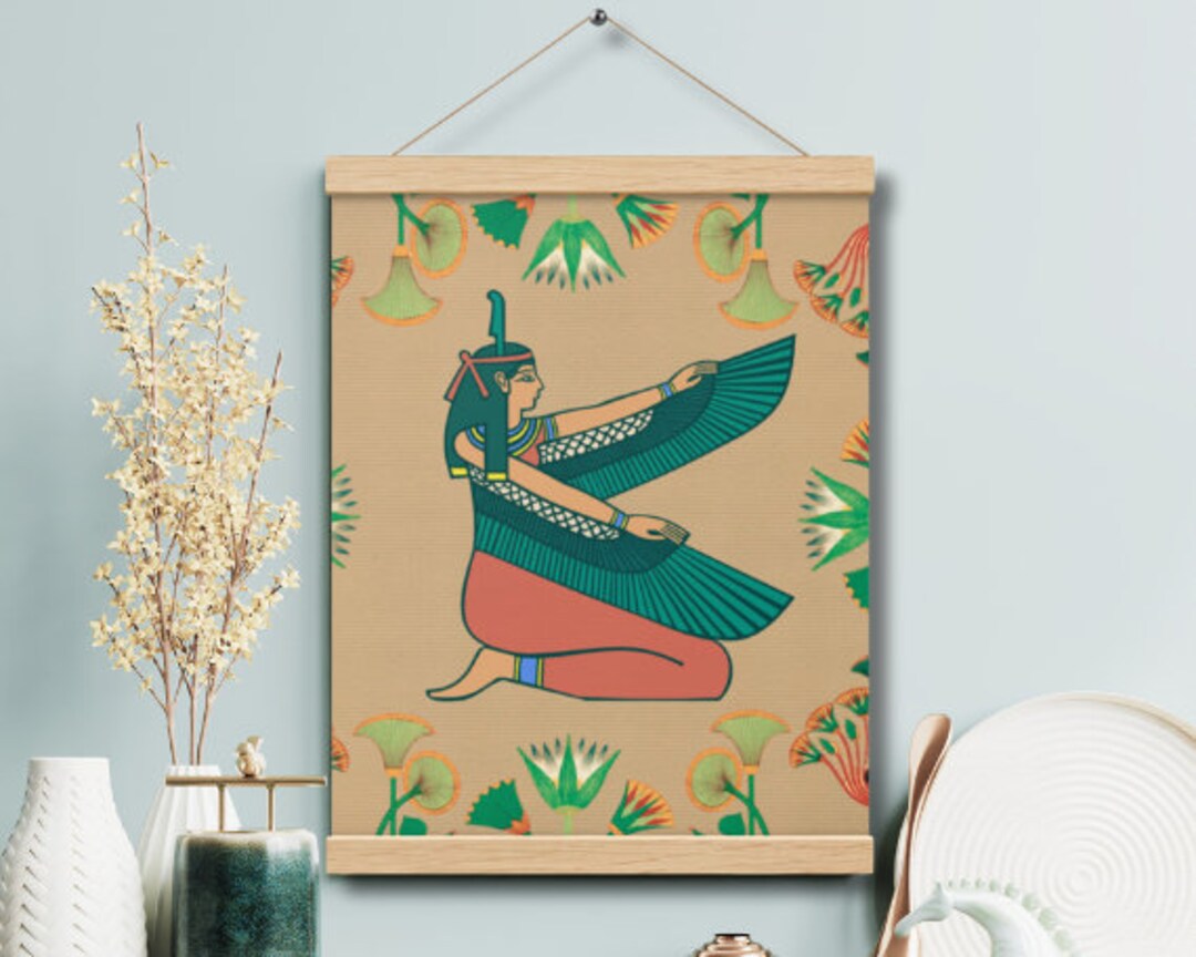 Egyptian Goddess Maat Poster With Hanger Egypt Decor Ancient - Etsy