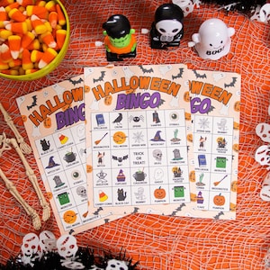 Halloween Bingo Game Printable Activity for Kids for Adults Party With ...