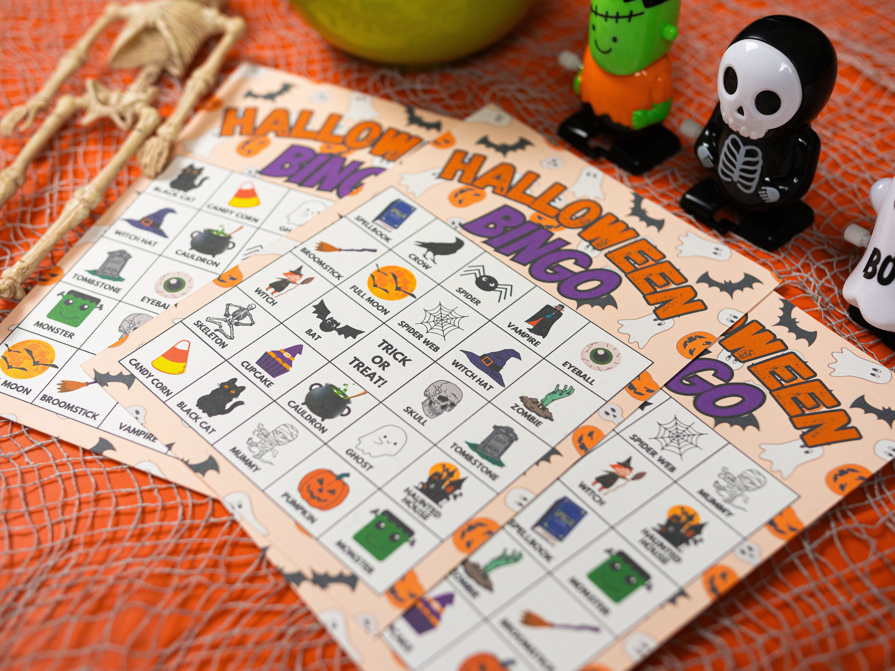 Halloween Bingo Game Printable Activity for Kids for Adults Party With ...