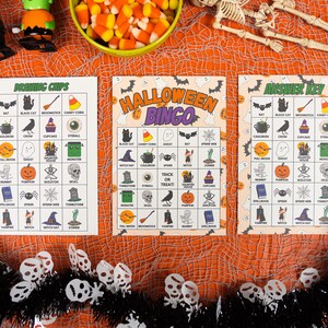 Halloween Bingo Game Printable Activity for Kids for Adults Party With ...
