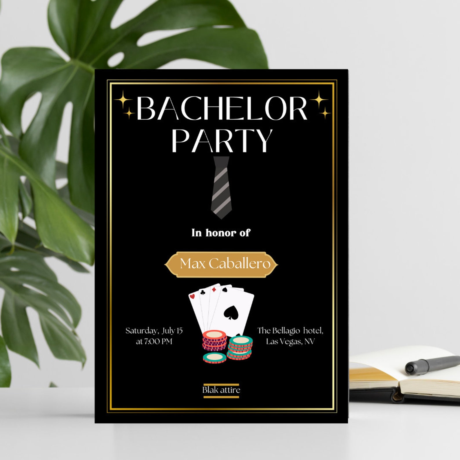 Bachelor Template, Customizable Template Perfect for a Bachelor Party ...