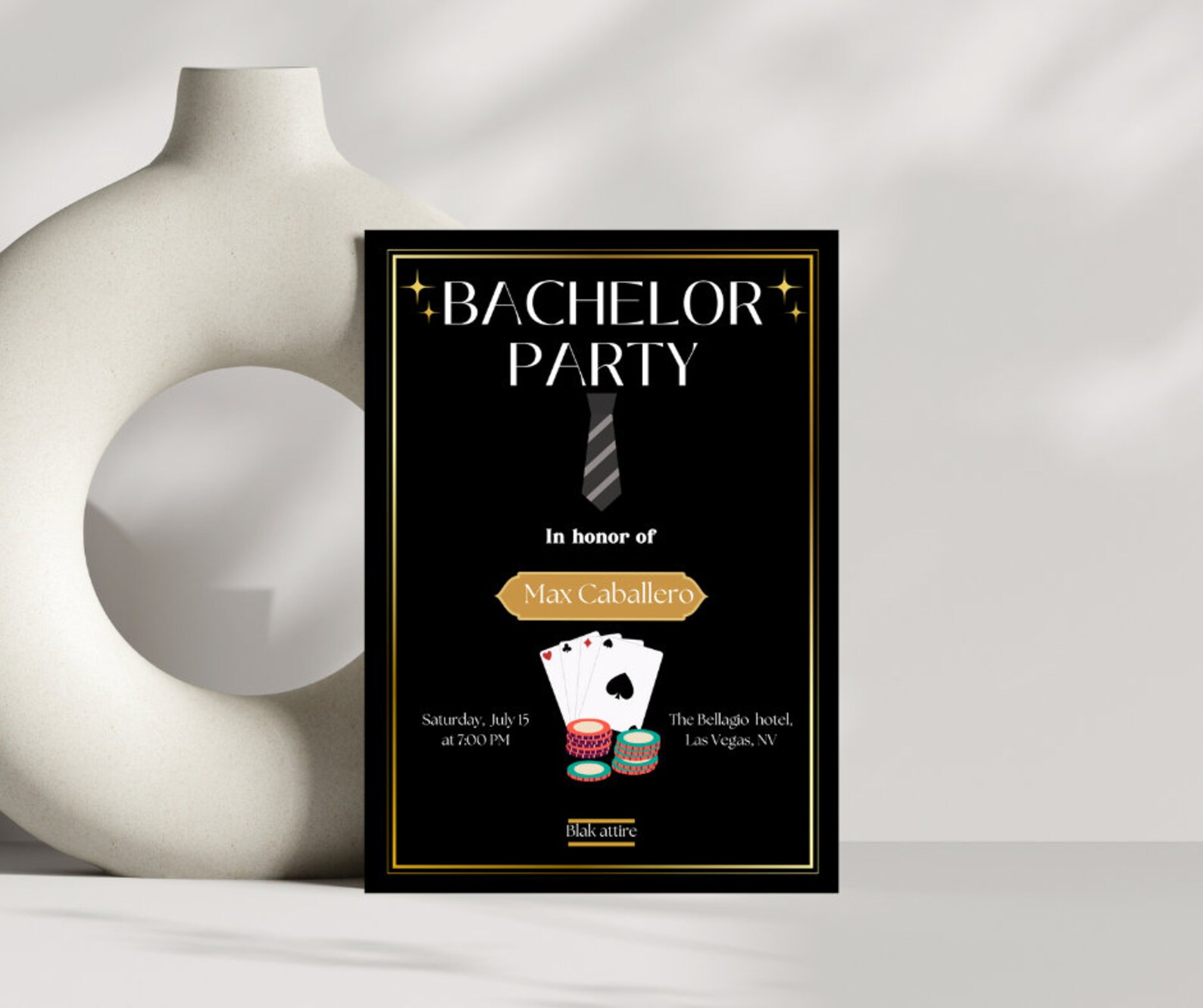 Bachelor Template, Customizable Template Perfect for a Bachelor Party ...