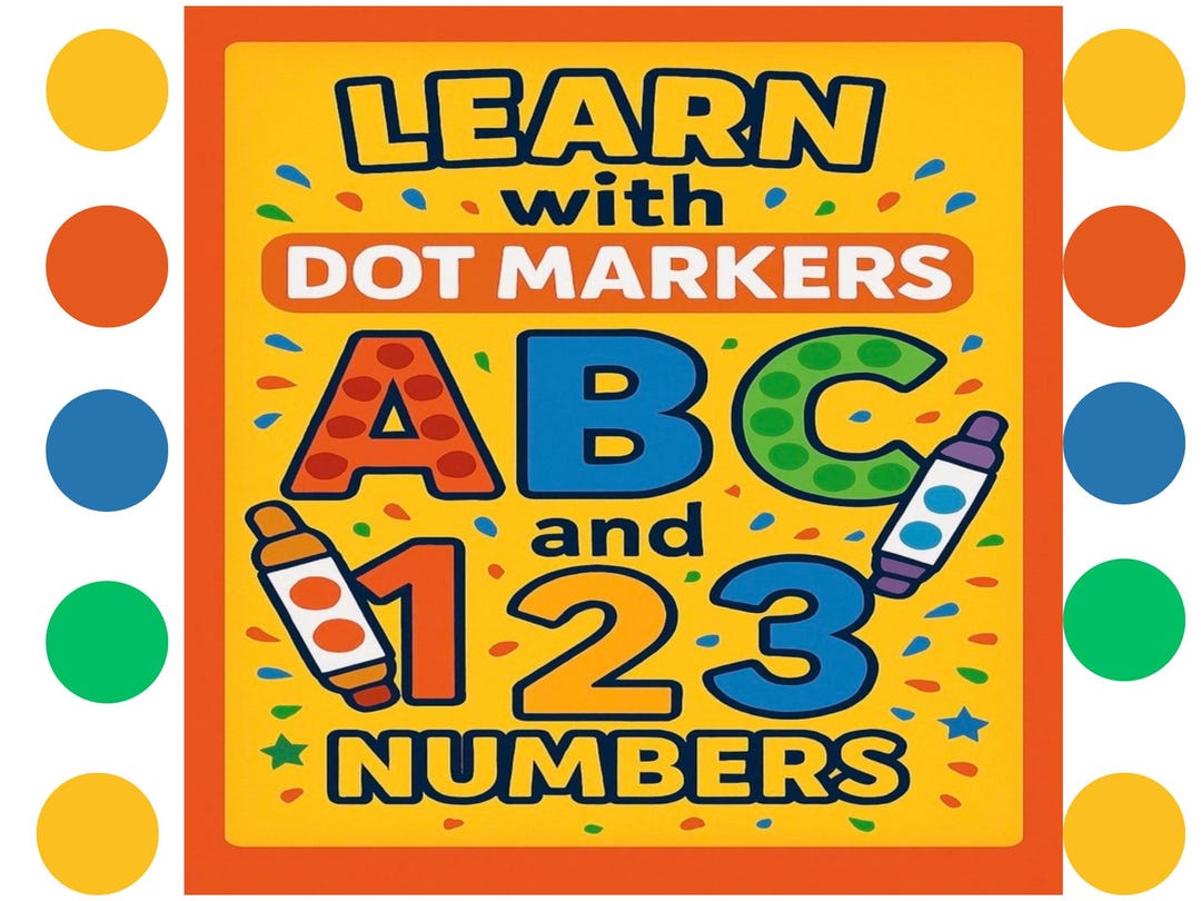 Dot Marker ABC 123 Printable Book for Kids Digital Download - Etsy