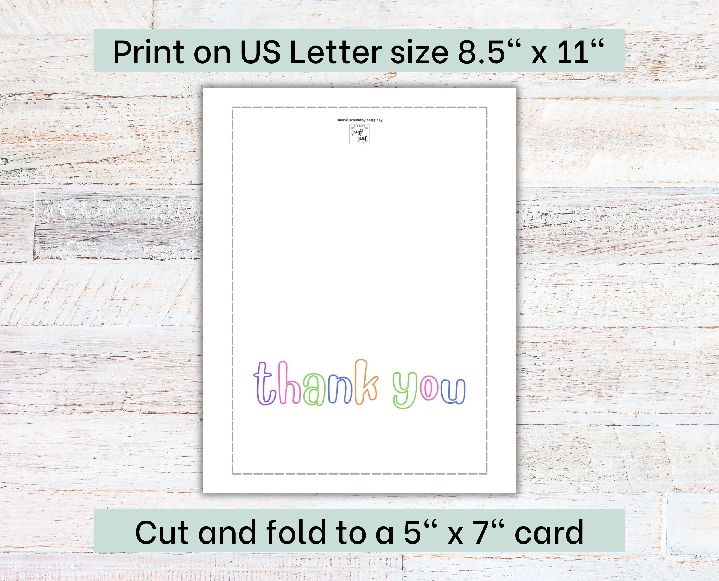 Printable Thank You Card Appreciation Card Instant Download Greeting ...