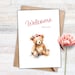 Baby Card Printable, Baby Shower Card, Cute Teddy Bear, Baby Girl ...