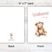 Baby Card Printable, Baby Shower Card, Cute Teddy Bear, Baby Girl ...