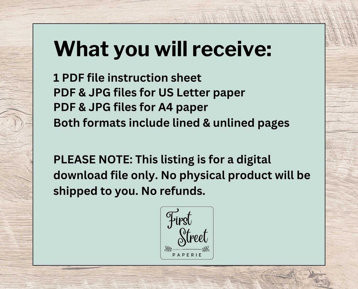 Chicken Printable Stationery, Letter Writing Paper, US Letter, A4 Sizes ...