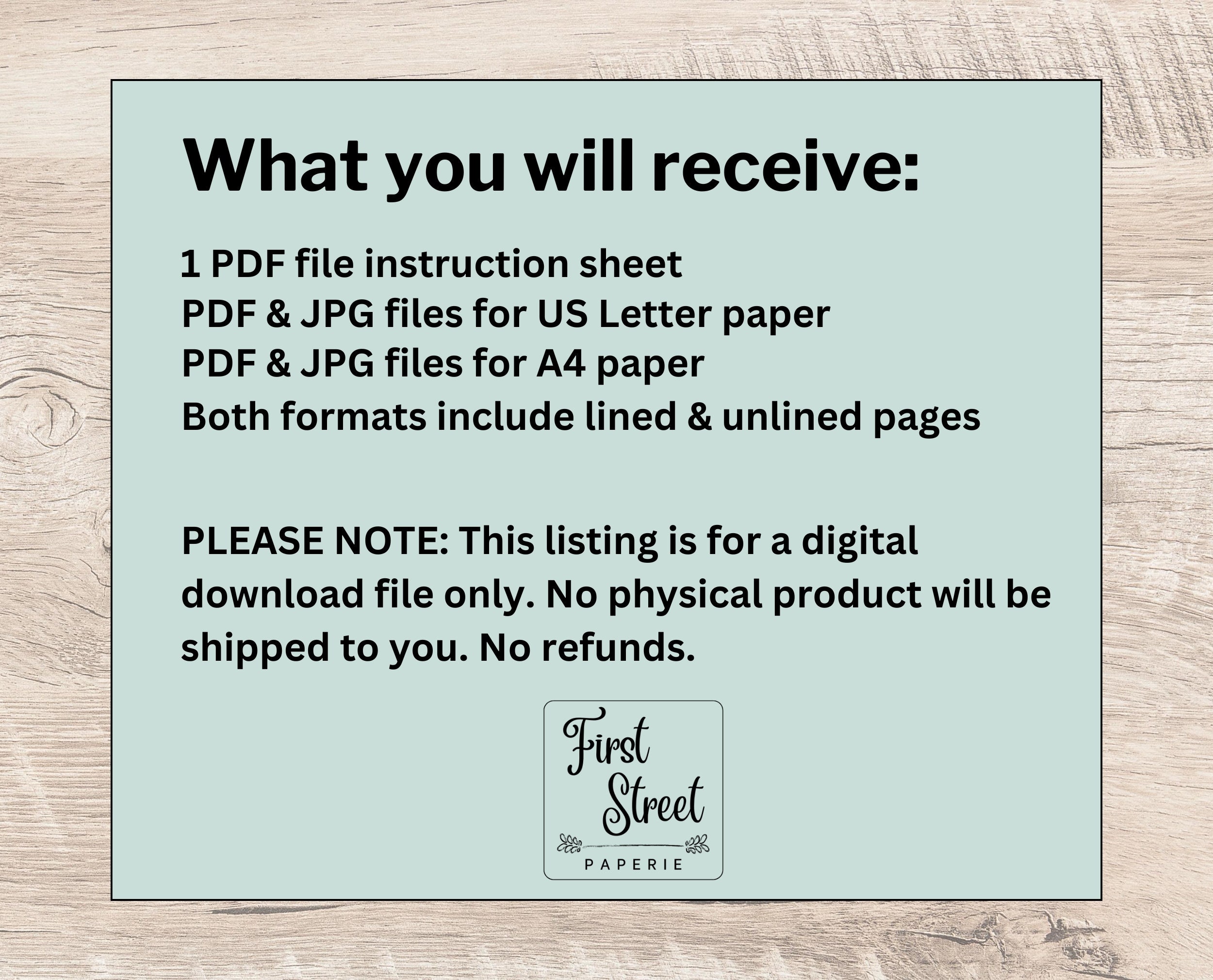 Chicken Printable Stationery, Letter Writing Paper, US Letter, A4 Sizes ...