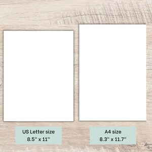 Printable Stationery, Botanical Writing Paper, Green Leaves, US Letter ...