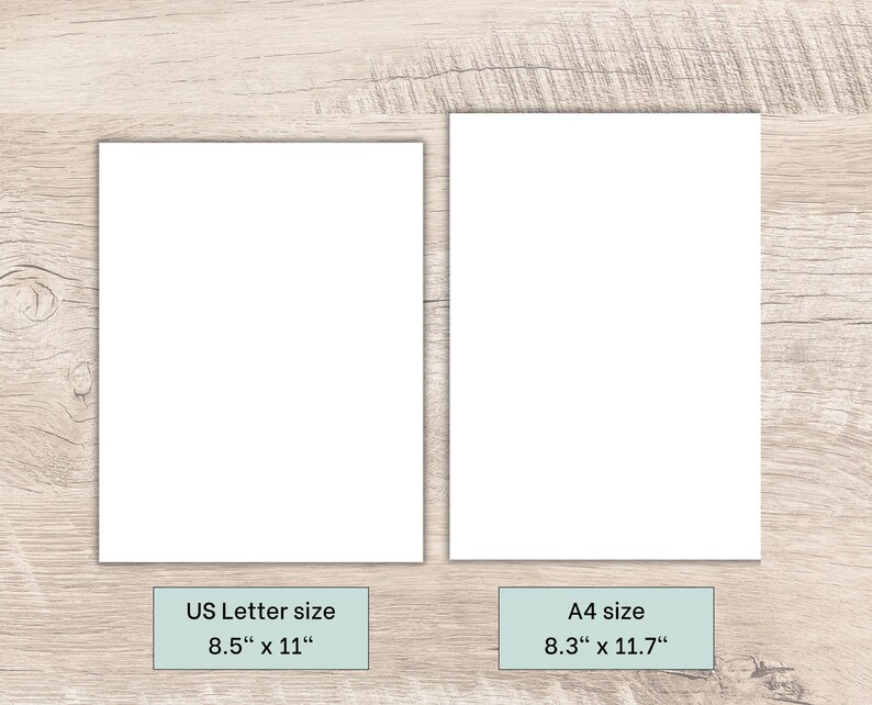 Blueberry Printable Stationery, Letter Writing Paper, US Letter A4 ...